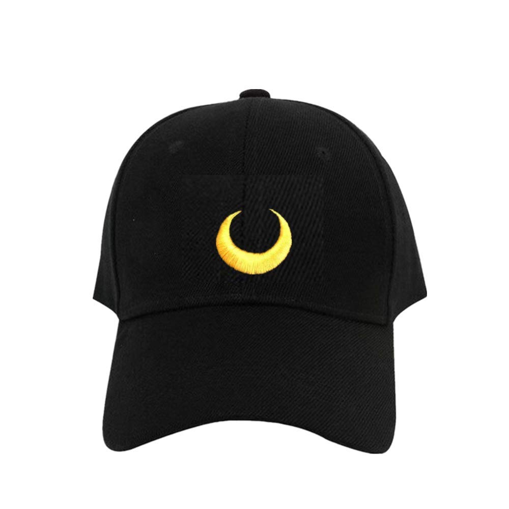 Kerr's Choice Women Cap L-UNA M-oon Hat Animie Moon Cap Moon Accessories Moon Baseball Cap Black