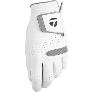 taylormade unisex adult 2021 version golf glove, white, medium large us