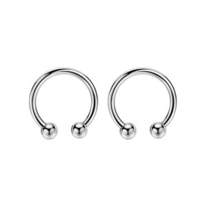 fansing 10g 10mm horseshoe septum jewelry 316l surgical steel septum ring internally threaded thick septum rings jewelry 10 gauge horseshoe septum nose rings for women men