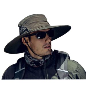 mens sun hat with uv protection waterproof wide brim sun hat for men fishing hiking safari camping garden outdoor green