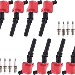 MCK 8 pcs Racing Ignition Coil Pack + 8 Platinum Spark Plug Compatible With Mercury Ford Lincoln E-150 E-250 F-150 F-250 Explorer Expedition Mustang Navigator Grand Marquis Mountaineer 00-11 FD503