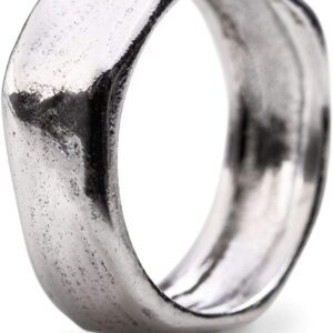 Joolala Winding Road Hand Hammered Oxidized Finish Ring in 925 Sterling Silver - Gift for Women, Size 7