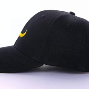 Kerr's Choice Women Cap L-UNA M-oon Hat Animie Moon Cap Moon Accessories Moon Baseball Cap Black