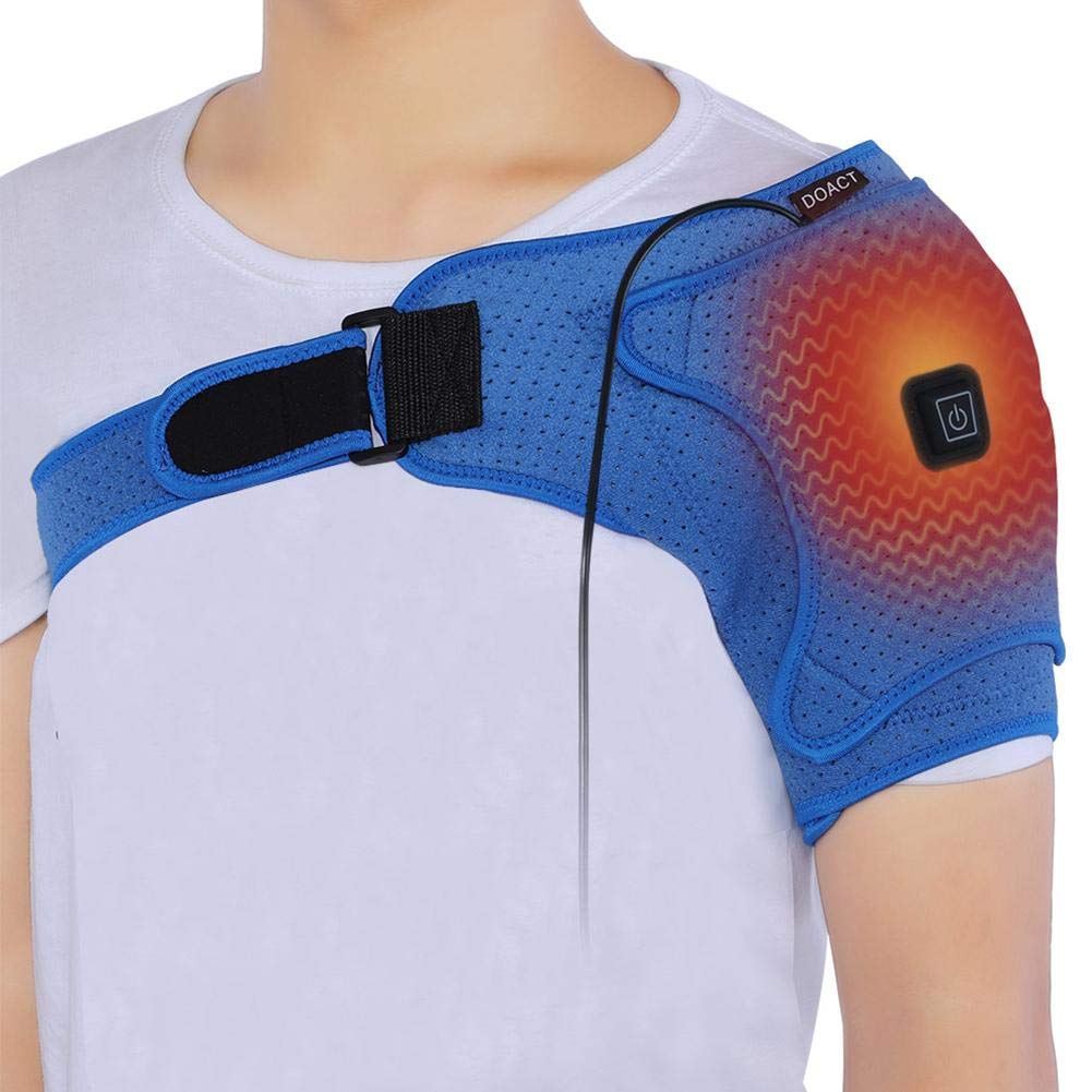 Yosoo Heated Shoulder Brace Support Wrap,rotator cuff brace Heating Pad Support Brace,shoulder heating pads electric for Rotator Cuff, Joint Capsule & Biceps Tendon Injury Frozen Shoulder Shoulder