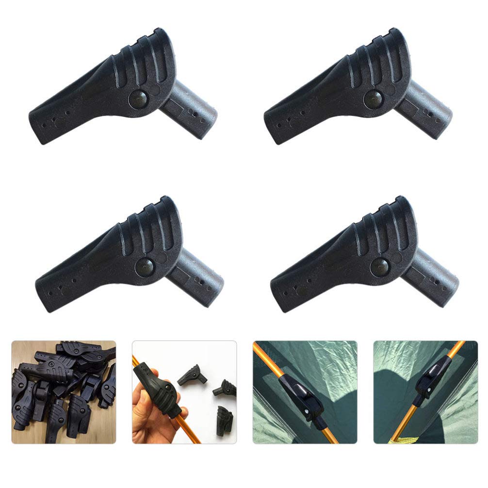 VICASKY 4 Pcs Tent Accessory Folding Joint Camping Supplies Plastic Support Rod Tent Pole Repair Kit Automatic Tent Support Components Joint Parts