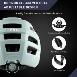 Bike Helmet, SIFVO Bike Helmets for Men and Women, Mountain Bike Helmet with Visor Helmets for Adults to Youth Bicycle Helmet Road Bike Helmet Safe and Comfortable 54-62cm【M/L】