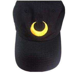 Kerr's Choice Women Cap L-UNA M-oon Hat Animie Moon Cap Moon Accessories Moon Baseball Cap Black