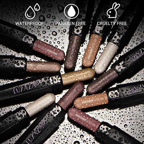 LUXAZA 6PCS Cream Brown Neutral Eyeshadow Stick Makeup Sets, Metallic Eye Brightener Stick Pencil Crayon -B02-Fall Brown