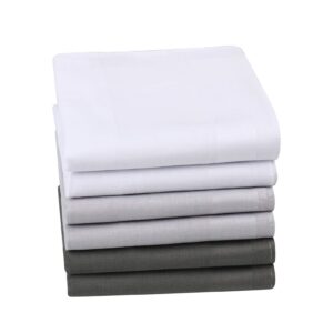 houlife 100% cotton women's men's handkerchiefs, solid stripe handkerchiefs for men & women soft cotton hankies 15.7x15.7 ”