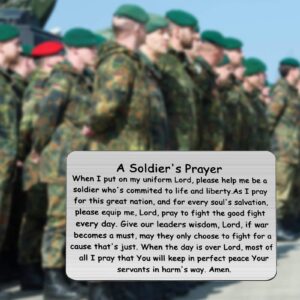 LQRI Soldier Prayer Wallet Card Soldier Jewelry Soldier Gift Military Prayer Gift Deployment Gift Army Navy Air Force Jewelry (Soldier Prayer Wallet Card)