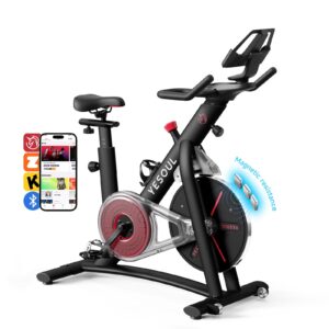 yesoul s3 black exercise bike for home smart white cycling bike magnetic resistance for gym electric stationary bike bluetooth heart rate for women apartment workout bike for fitness