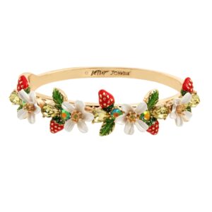 betsey johnson strawberry bangle bracelet