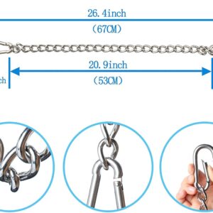 LICY Swing Heavy Punching Bag Chain for Hammock Chair Aerial Yoga Indoor Outdoor Stainless Steel Kit with 2 Carabiner Hooks 600 LB