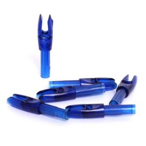 arrow nocks for id .165 in / 4.2 mm arrow shaft, 12 pack, plastic arrow tails for coumpound/recurve bows (blue)