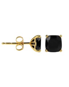 yotreasure 1.80 ct. black onyx earrings solid 10k yellow gold stud jewelry