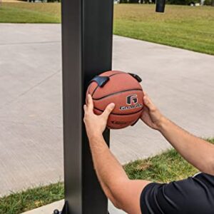 Silverback Basketball Holder Compatible with Men's, Women's, Youth Basketballs, Soccer Balls, Volleyballs, and Kickballs,Black