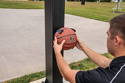 Silverback Basketball Holder Compatible with Men's, Women's, Youth Basketballs, Soccer Balls, Volleyballs, and Kickballs,Black