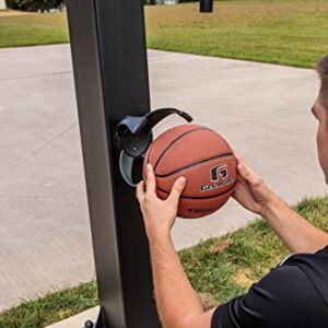 Silverback Basketball Holder Compatible with Men's, Women's, Youth Basketballs, Soccer Balls, Volleyballs, and Kickballs,Black