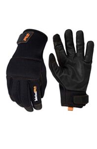 timberland pro mens full-finger work gloves, black, large pack of 1 us