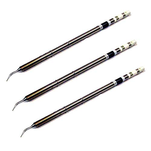 Hakko T15-JL02 - Hakko T15-JL02 Soldering Tip for FM2027 Iron, Bent 30°, 0.2 x 7.5mm, Replaces Old P/N T7-JL02 (3 Pack)