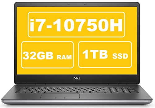 Dell 2021 Precision 7000 7750 17.3-inch FHD 1080p Mobile Workstation Business Laptop (Intel 6-Core i7-10750H, 32GB DDR4, 1TB SS Wi-Fi 6, Thunderbolt 3, RJ-45, Windows 10 Pro (Renewed)