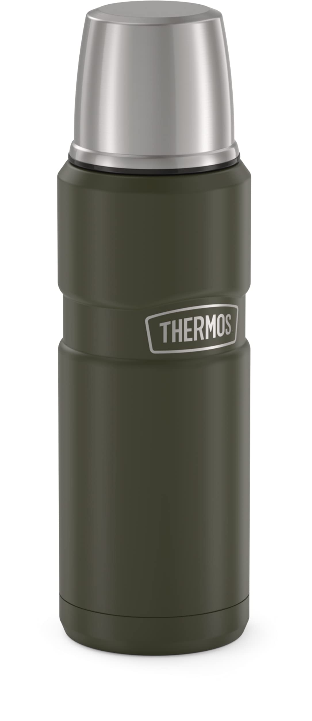 Thermos Stainless King Vacuum-Insulated Compact Bottle, 16 Ounce, Army Green