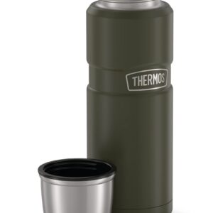 Thermos Stainless King Vacuum-Insulated Compact Bottle, 16 Ounce, Army Green