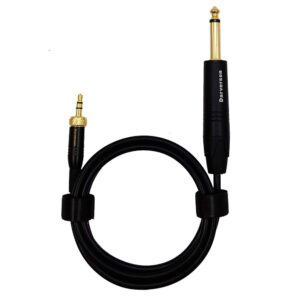 guitar bass instrument 1/8 to 1/4 replacement cable for sennheiser beltpack transmitter wireless system