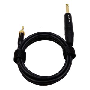 Guitar bass Instrument 1/8 to 1/4 Replacement Cable for sennheiser beltpack Transmitter Wireless System