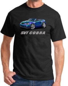 2004 ford svt cobra mystichrome mustang convertible full color design print tshirt large black