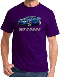 2004 ford svt cobra mystichrome mustang hardtop full color design print tshirt large purple