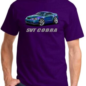 2004 Ford SVT Cobra Mystichrome Mustang Hardtop Full Color Design Print Tshirt Large Purple