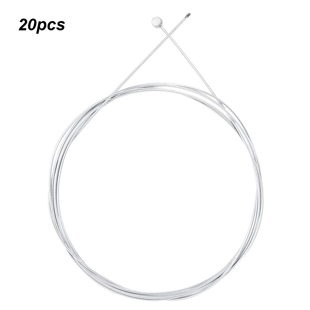 【𝐄𝐚𝐬𝐭𝐞𝐫 𝐏𝐫𝐨𝐦𝐨𝐭𝐢𝐨𝐧】 CHICIRIS 20PCS Premium Bike Brake Cable, 1.6mm Thick 20PCS 2.5M Length Electric Bicycle Brake Line, for Electric Scooter E-Bike Bicycle Modification Cycling Accessory