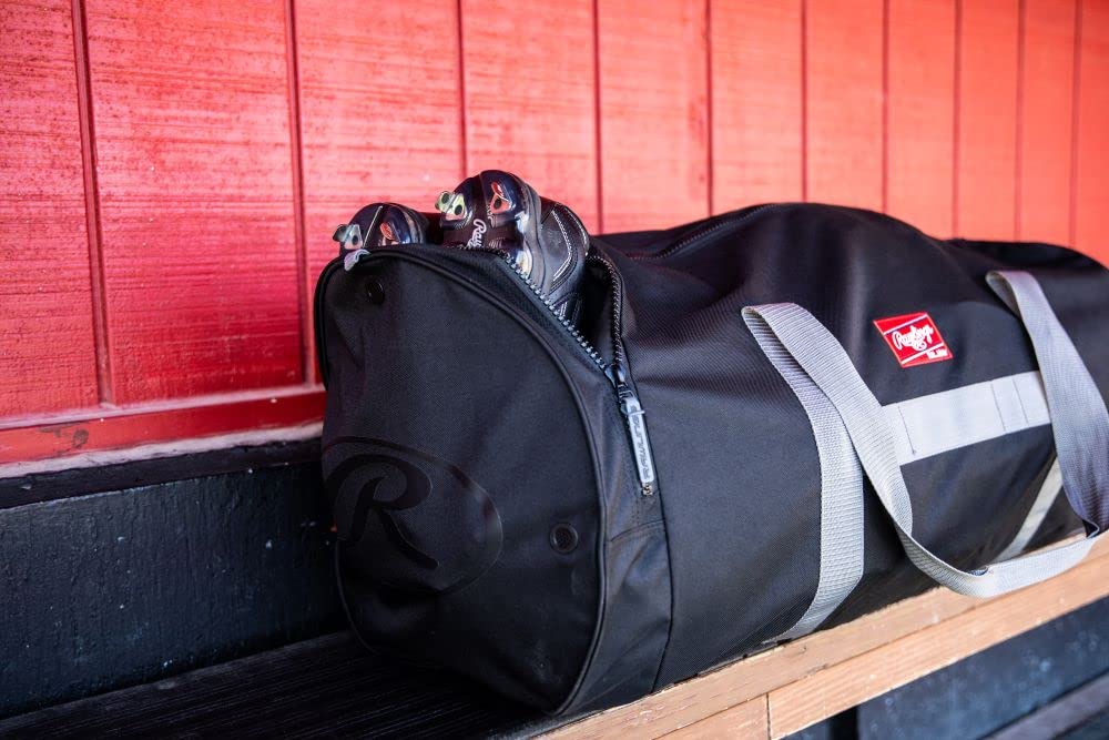 Rawlings | THROWBACK Duffle Equipment Bag | Baseball/Softball | Black