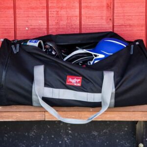 Rawlings | THROWBACK Duffle Equipment Bag | Baseball/Softball | Black