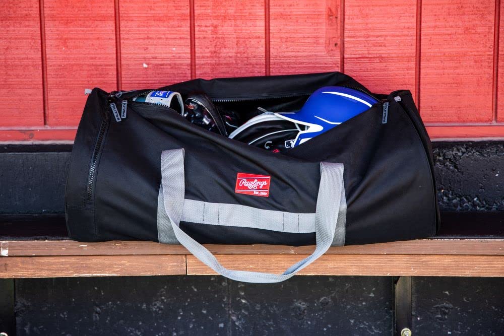 Rawlings | THROWBACK Duffle Equipment Bag | Baseball/Softball | Black