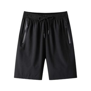 men's gym workout shorts quick dry lightweight athletic training running hiking jogger with zipper pockets(muaney-mensportshorts7022-black03-l)