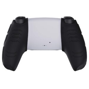 PlayVital Mecha Edition Black Ergonomic Soft Controller Silicone Case Grips for ps5, Rubber Protector Skins with Thumbstick Caps for ps5 Controller - Compatible with Charging Station