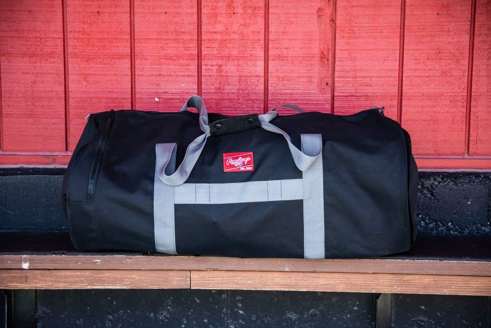 Rawlings | THROWBACK Duffle Equipment Bag | Baseball/Softball | Black