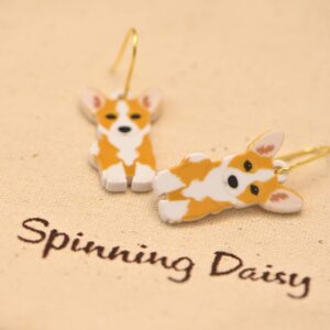 Spinningdaisy Pawing in Love Dog Earrings | Doggy Mom Essential Corgi