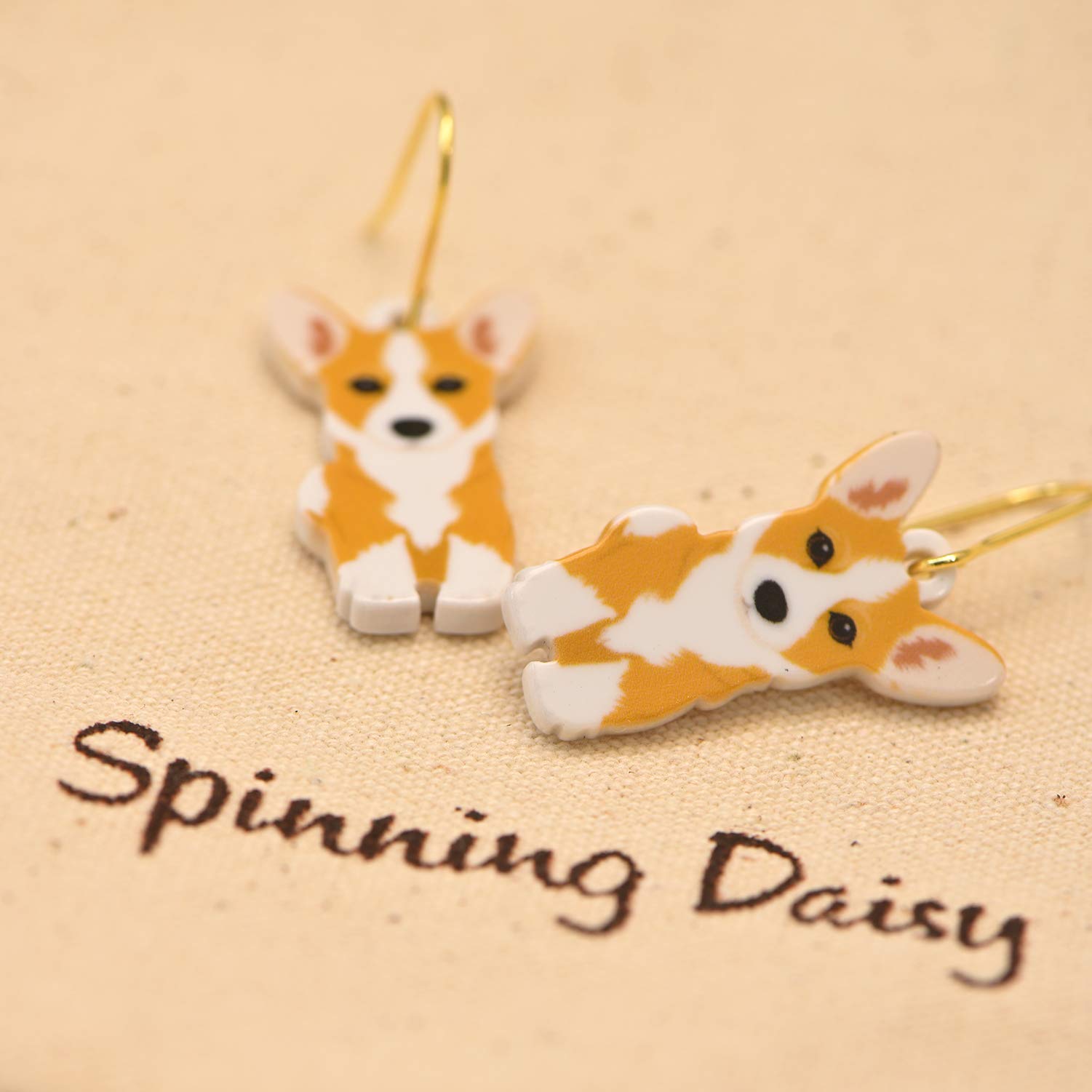 Spinningdaisy Pawing in Love Dog Earrings | Doggy Mom Essential Corgi