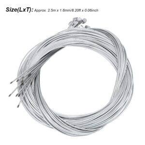 【𝐄𝐚𝐬𝐭𝐞𝐫 𝐏𝐫𝐨𝐦𝐨𝐭𝐢𝐨𝐧】 CHICIRIS 20PCS Premium Bike Brake Cable, 1.6mm Thick 20PCS 2.5M Length Electric Bicycle Brake Line, for Electric Scooter E-Bike Bicycle Modification Cycling Accessory