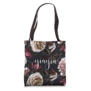 yiayia - cute floral mother's day gifts for grandma tote bag