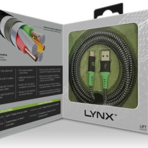 Bionik Lynx: 10-Ft Type-A To Type-C Premium Cable for Xbox Series X/S -Tangle Resistant, Reinforced With Kevlar