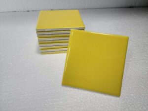 sunflower yellow ceramic tile 4 in vintage 4x4 daltile color dh50 subway square shower bathroom kitchen backsplash mosaic arts crafts boxes 10 piece