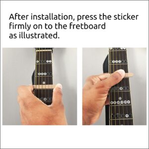 Guitar Fretboard Stickers Vinyl Fingerboard Decals Frets Map Neck Notes Trainer for Beginner Learner Practice Music Theory 6 Strings Acoustic Electric Guitars (Black and White)