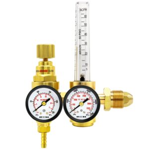 oyhbo argon mig tig flow meter co2 regulator welding 2 gauges gas regulator gas-saving cga580 welder