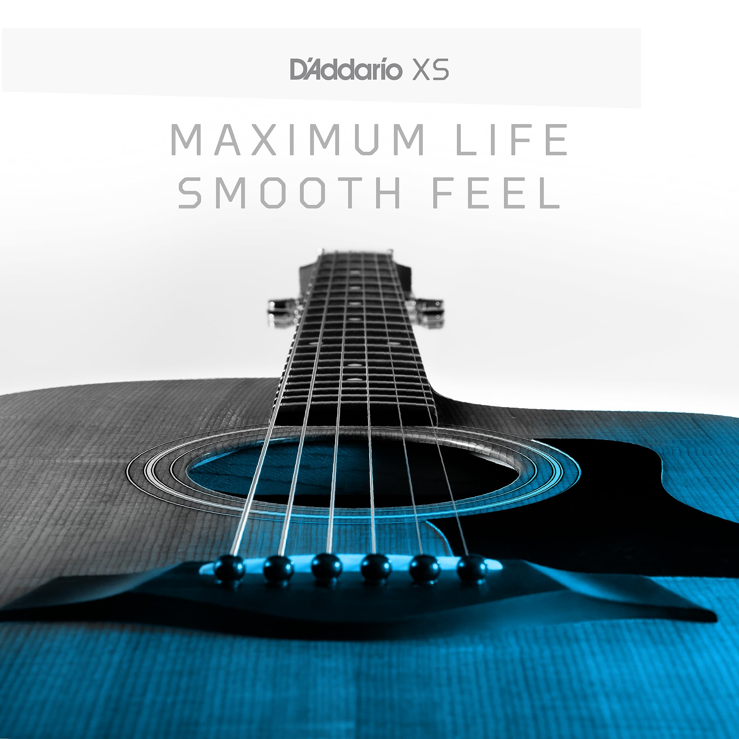 D'Addario Guitar Strings - XS Phosphor Bronze Coated Acoustic Guitar Strings - XSAPB1253 - Maximum Life with Smooth Feel & Exceptional Tone - For 6 String Guitars - 12-53 Light