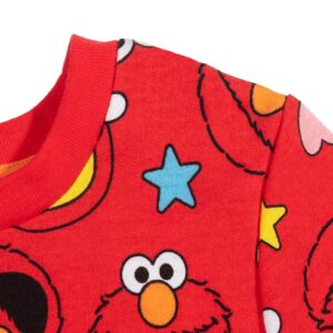 Sesame Street Elmo Toddler Girls French Terry Pullover Sweatshirt Red 3T