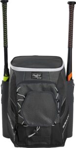 rawlings | impulse backpack equipment bag | baseball/softball | black